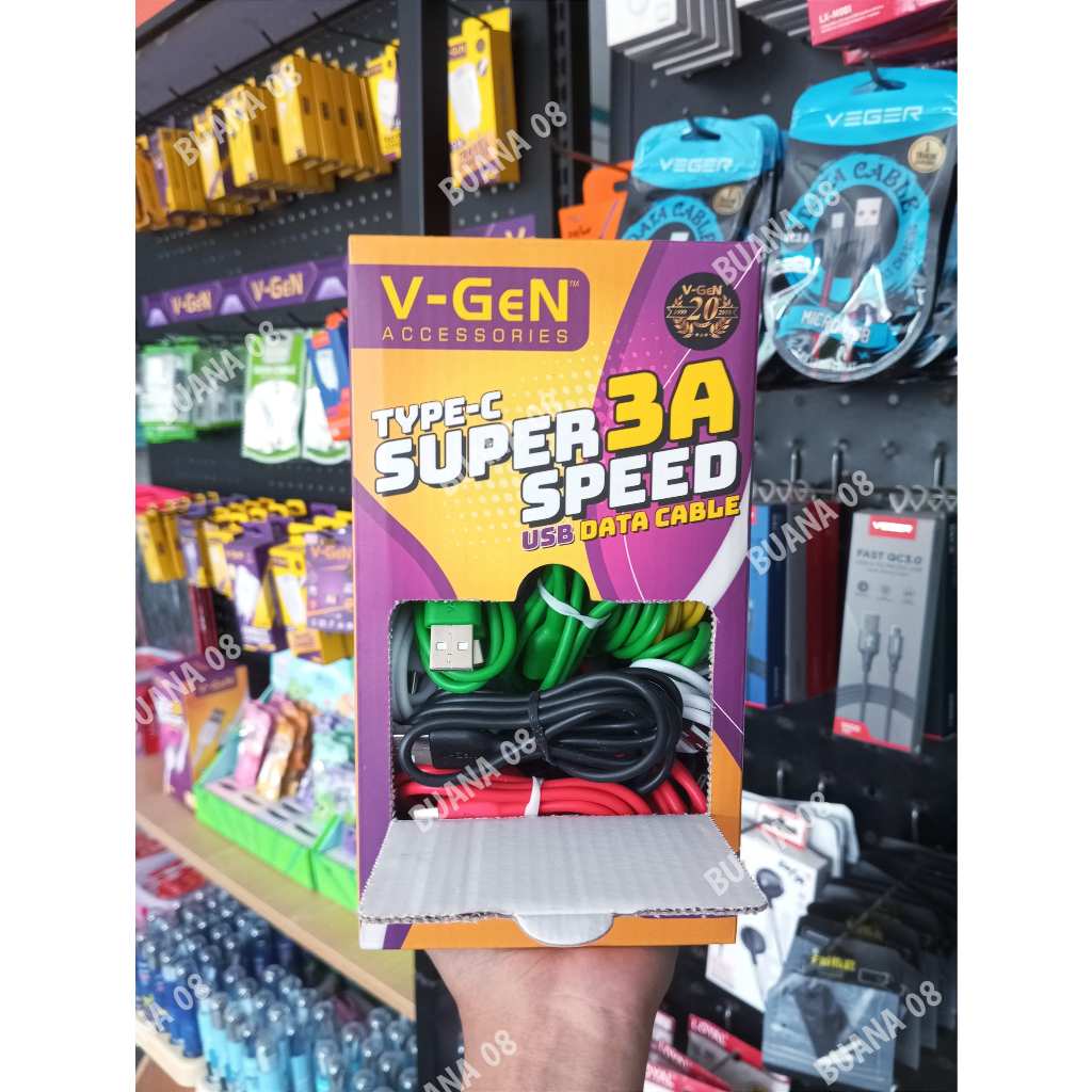 Jual Kabel Data Type-C Satuan V-GEN VCB-29 Colorfull Super Speed ...