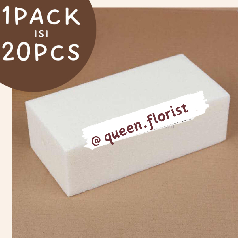 Jual [TERLARIS]FOAM PUTIH BUSA BUNGA TERMURAH 20x10x5cm | Oasis busa ...