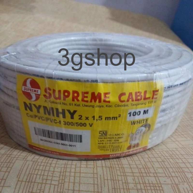 Jual KABEL SERABUT SUPREME NYMHY 2X1.5 50M,100M | Shopee Indonesia
