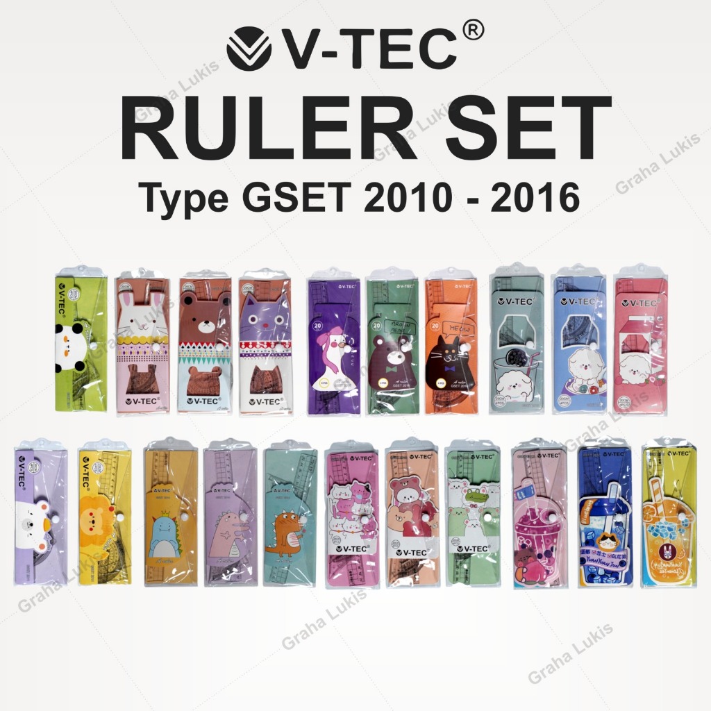 Jual V-TEC Ruler Set / Set Penggaris Tipe GSET | Shopee Indonesia
