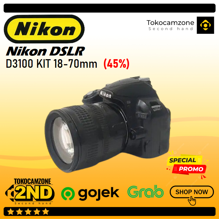 Jual NIKON D3100 KIT 18-70mm (45%) | Shopee Indonesia