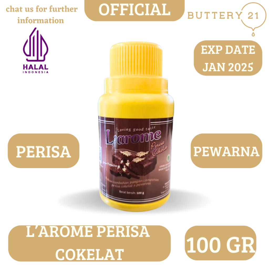 Jual LAROME PERISA COKELAT 100 GR/PERISA COKELAT DAN PEWARNA/BAHAN ...