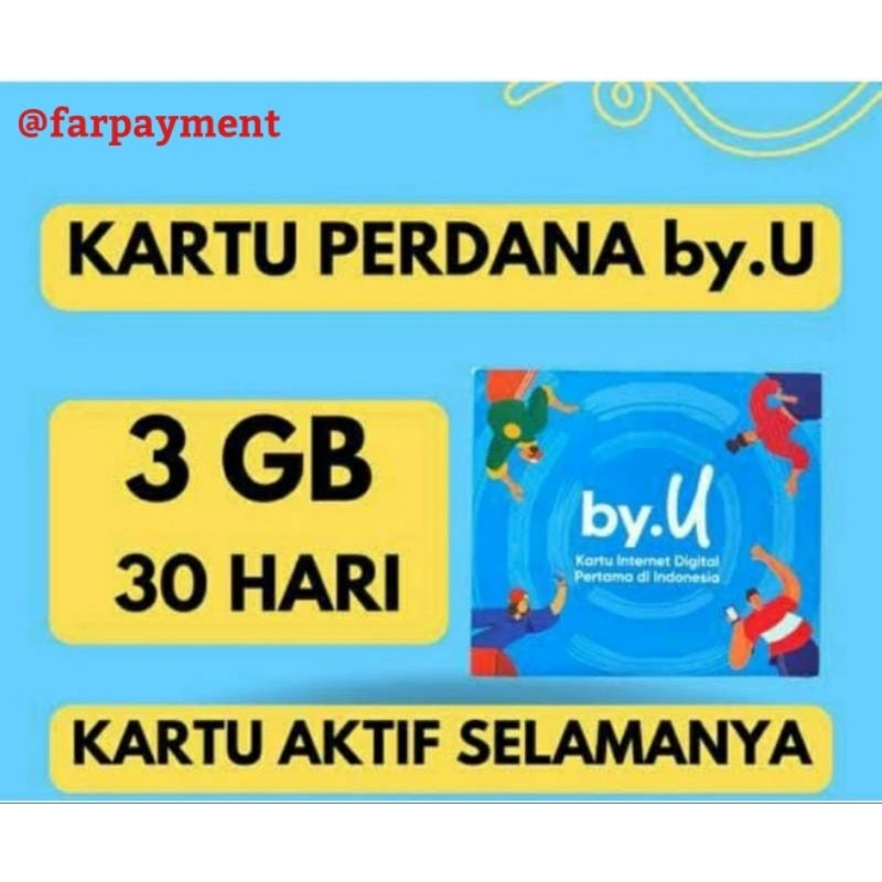 Jual Kartu Kuota By.U 3GB | Shopee Indonesia