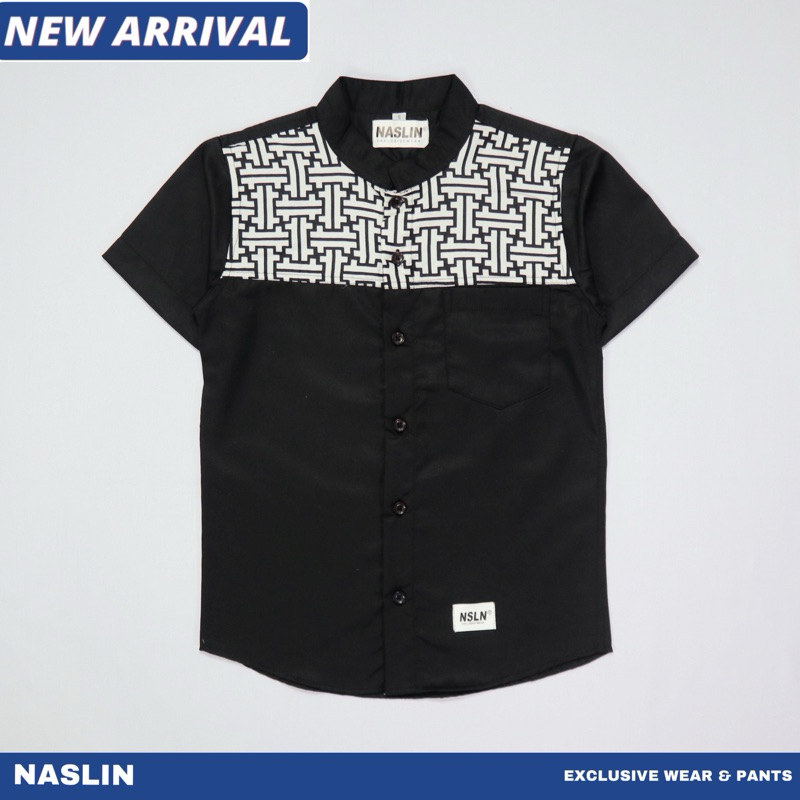 Jual Baju Koko Anak Laki - laki Lengan Pendek Original Naslin Usia 4-15 ...