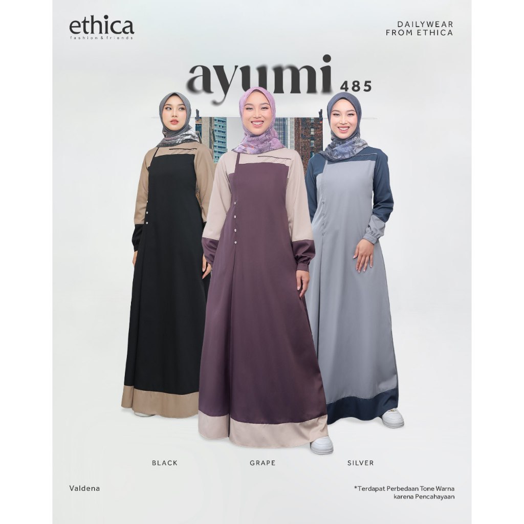 Jual GAMIS ETHICA AYUMI 485 BLACK GRAPE SILVER ORIGINAL TERBARU 2024 ...