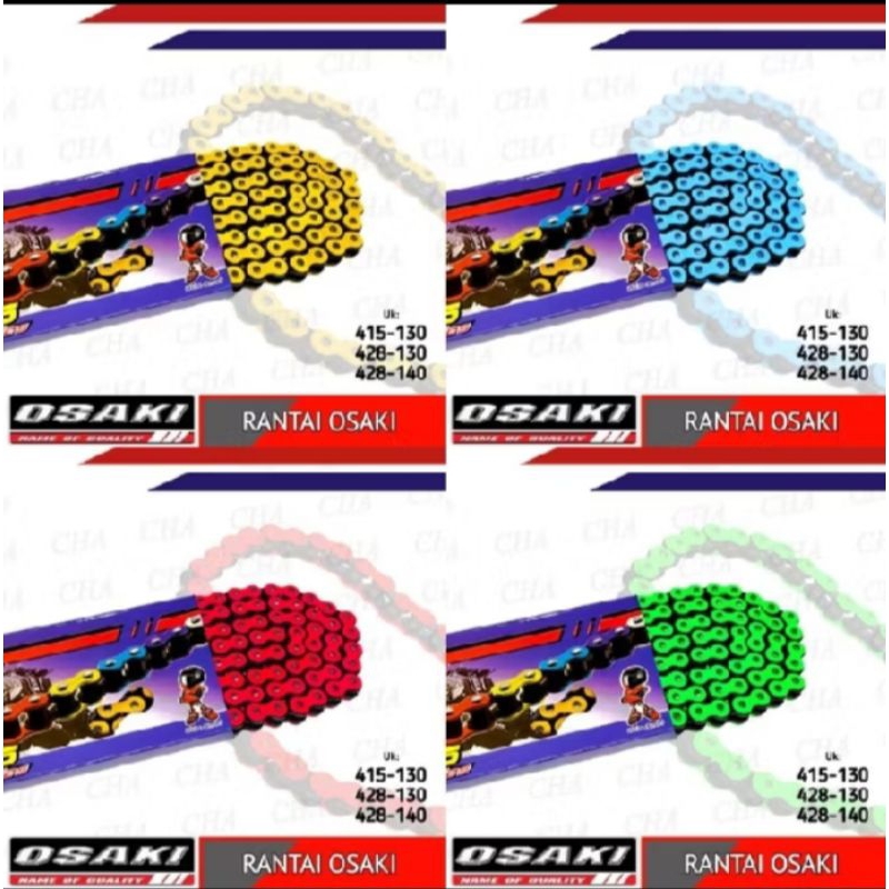 Jual Rantai Motor / MotorCycle Chain OSAKI Warna 415 / 428 Sepeda Motor ...
