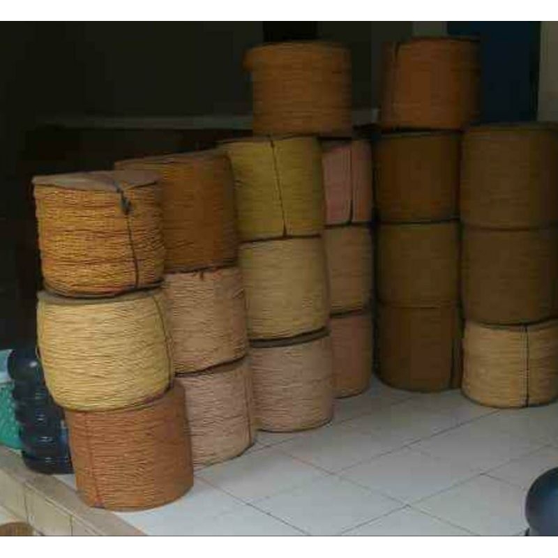 Jual tali kertas paper bag paper rope kraft ukuran 3mm isi 12kg ...