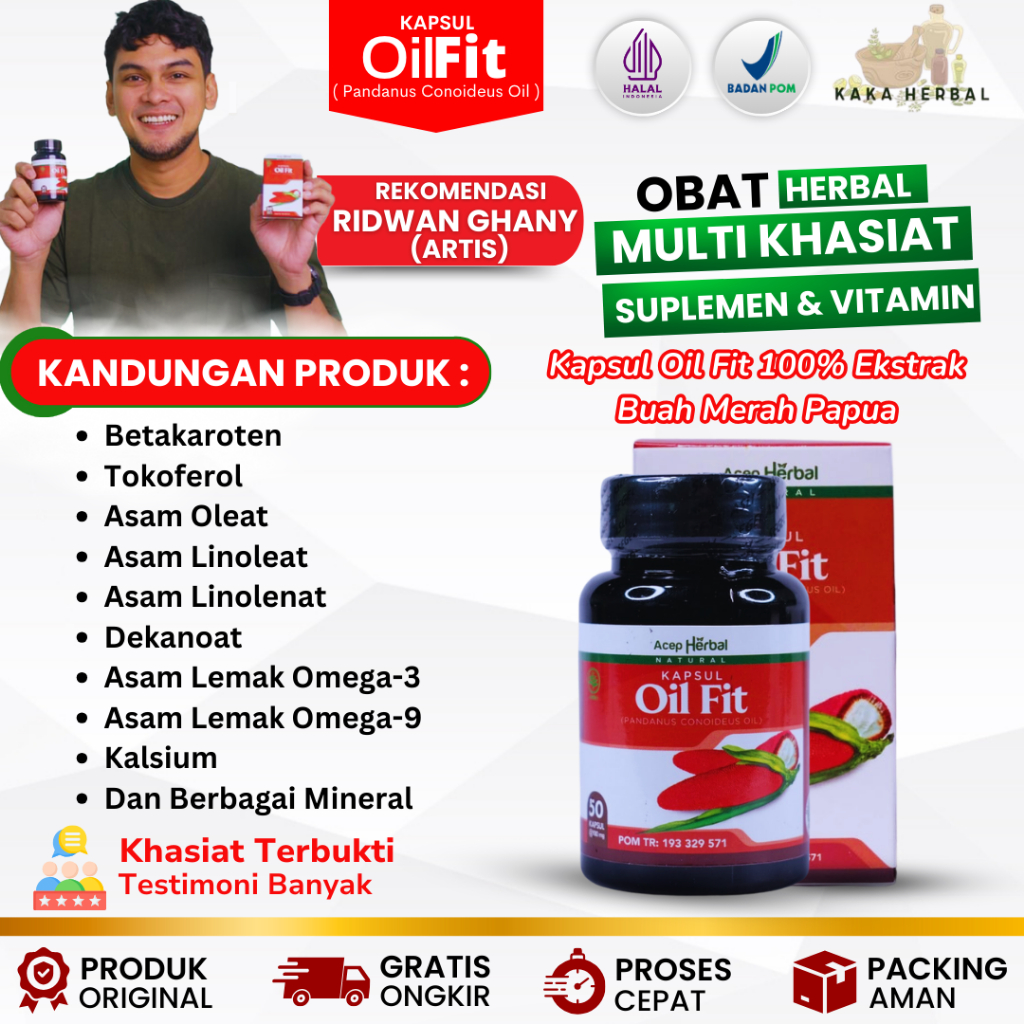 Jual Kaka Herbal - Kapsul Oil Fit 50 kapsul Ektrak Buah Merah Papua ...