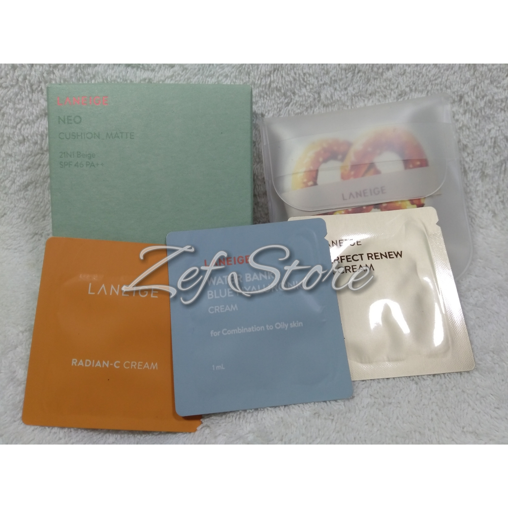Jual [FREE Neo Pretzel Puff & Samples] Paket Set Bundle Laneige Neo Cushion Matte 21N1 Beige SPF ...