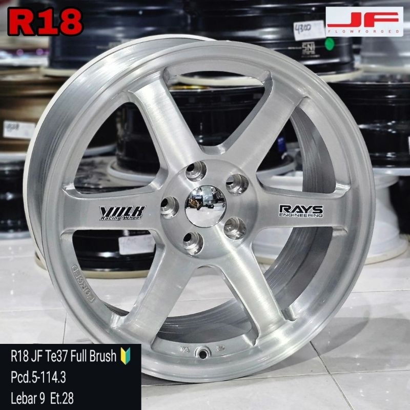 Jual velg racing te37 ring 18 lebar 9 et28 untuk innova reborn ventur zenix barong | Shopee ...