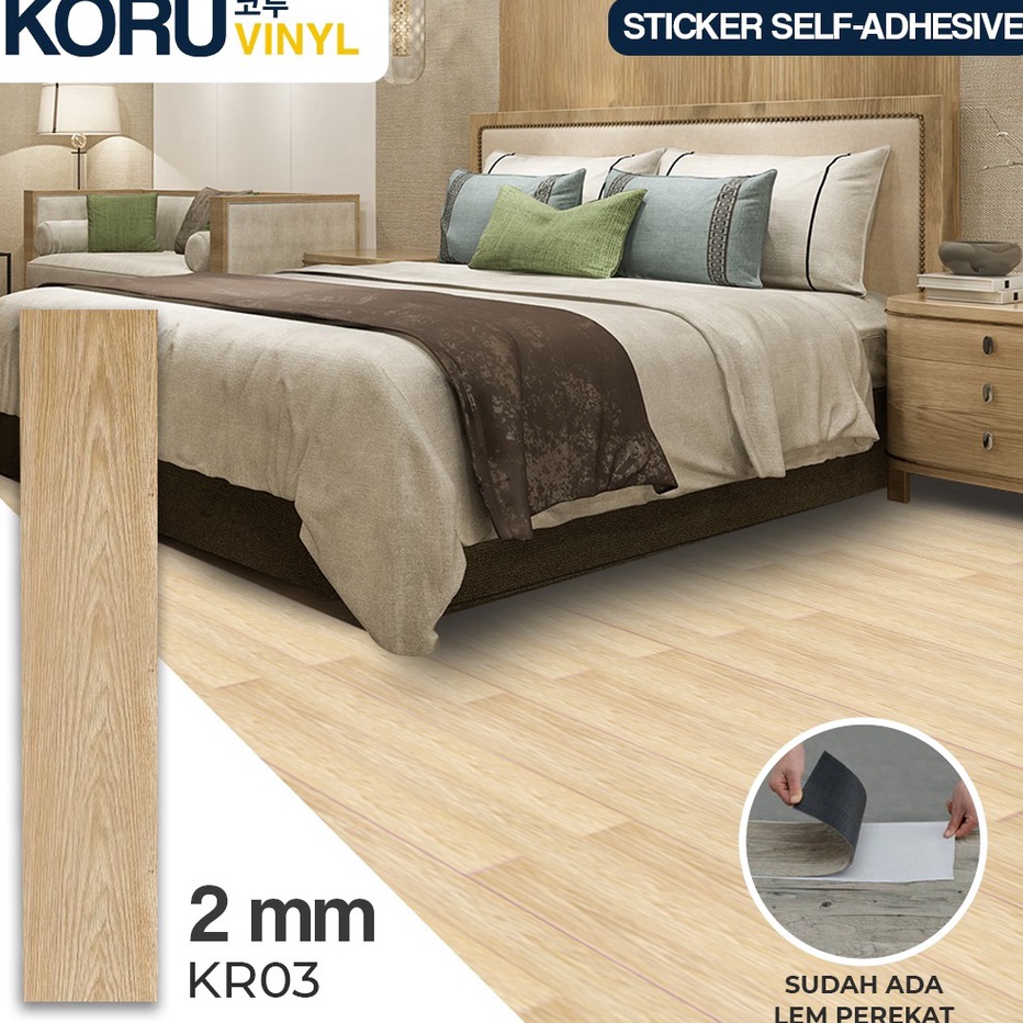 Jual KORU Lantai Vinyl Sticker Motif Kayu Korea Parket Stiker 2mm | Shopee Indonesia