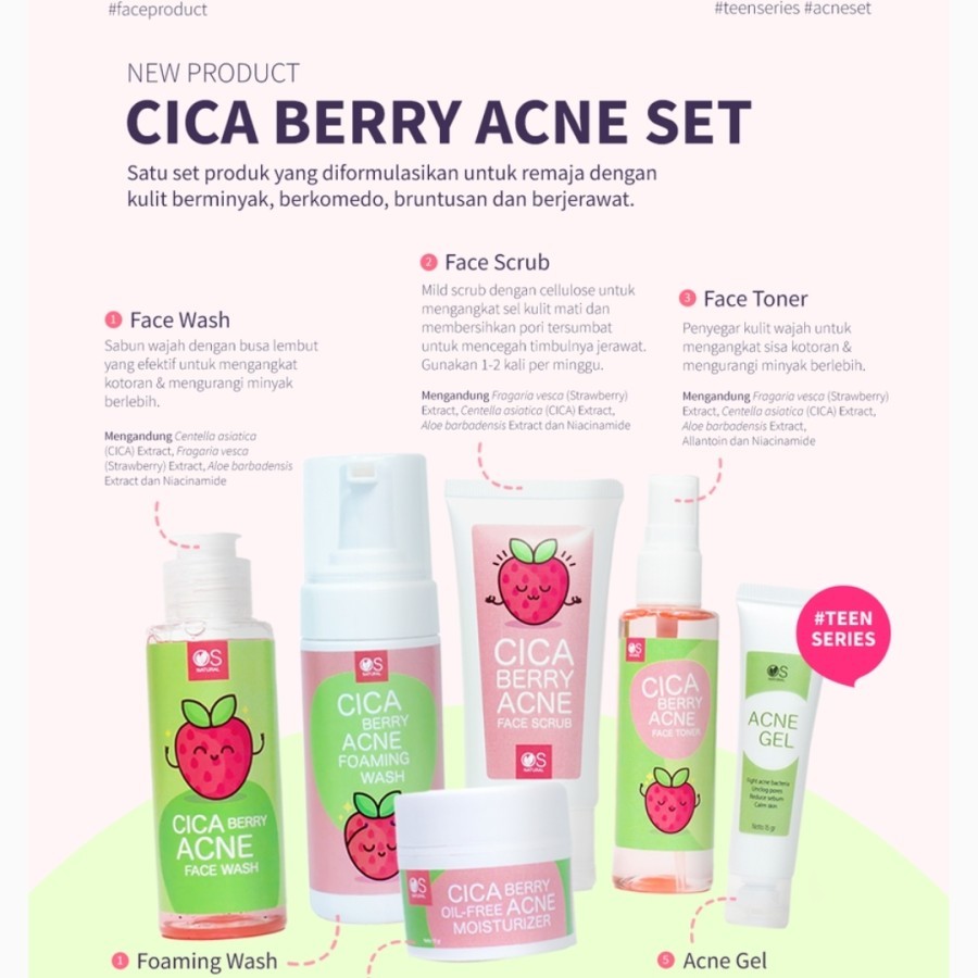 Jual CICA BERRY ACNE SET LARISSA - ACNE GEL | Shopee Indonesia