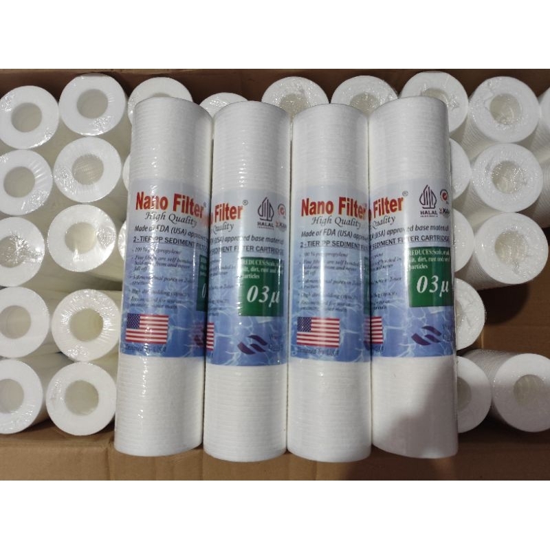Jual Nano Filter RO 10"/Sediment Filter/Spon Filter 03 micron | Shopee ...