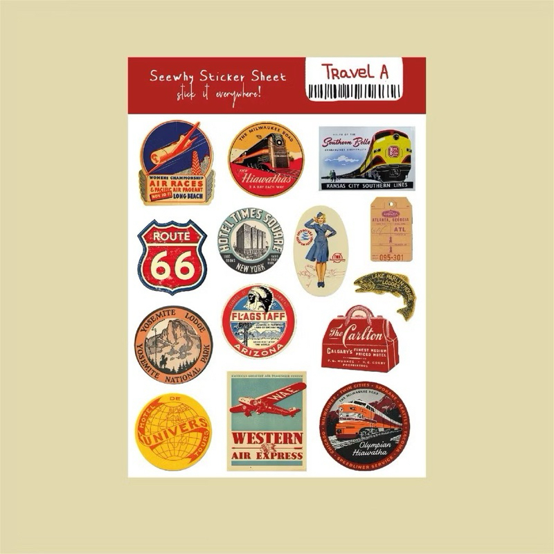 Jual Travel A Sticker Pack A6 (14pcs) | Shopee Indonesia