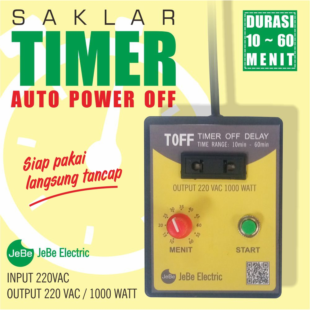 Jual Timer + stop kontak_Timer OFF_Timer Otomatis_saklar waktu_untuk ...