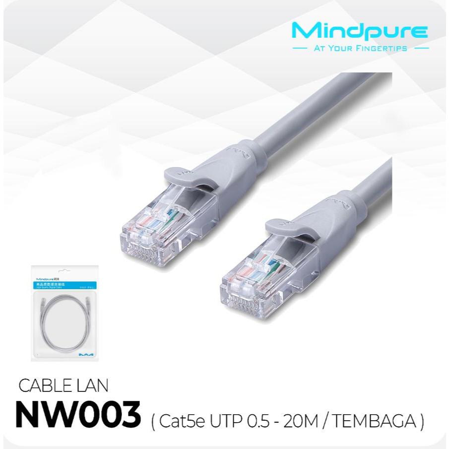 Jual Mindpure NW003 High Speed Kabel LAN UTP CAT5e Tembaga 0.5M - 20M ...