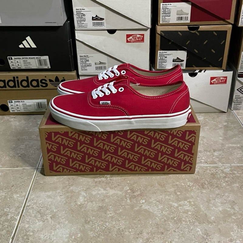 Jual Vans authentic red classic (Resmi PT NAVYA) | Shopee Indonesia