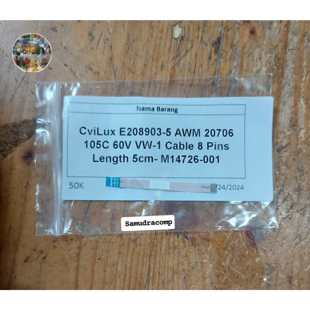 Jual CviLux E208903-5 AWM 20706 105C 60V VW-1 Cable 8 Pins Length 5cm ...