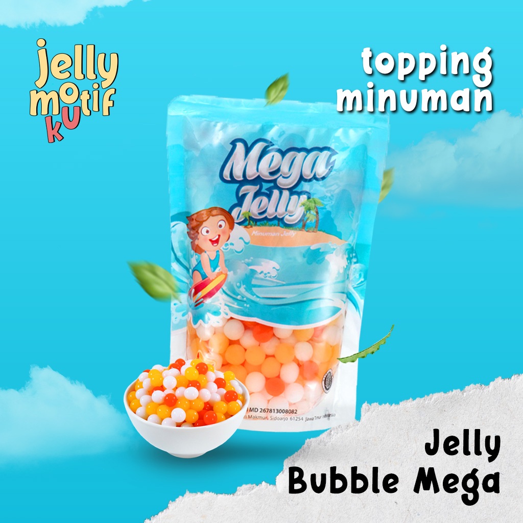 Jual Topping Minuman Jelly Mutiara Bubble Mega Jelly Kosena 500g ...