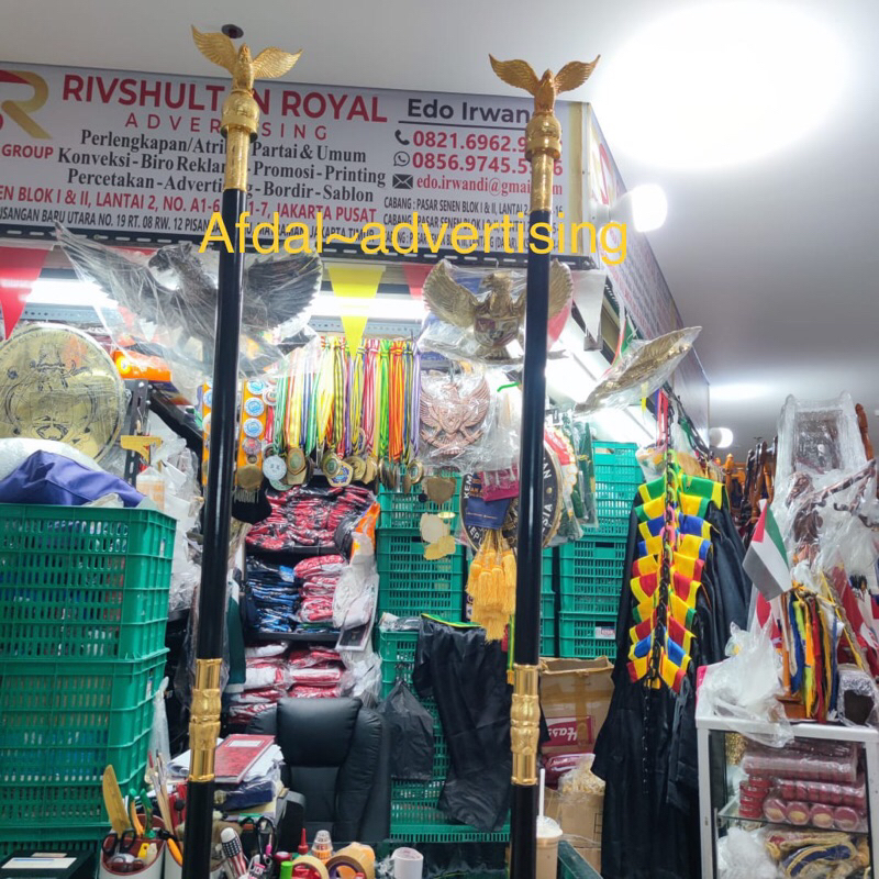 Jual Tiang Bendera Pataka Ruangan Kaki Tiga(3) Dan Burung Garuda Tiang ...