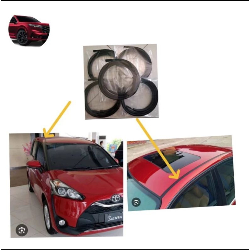 Jual karet roof karet talang air atap Toyota Sienta part asli Karet ...
