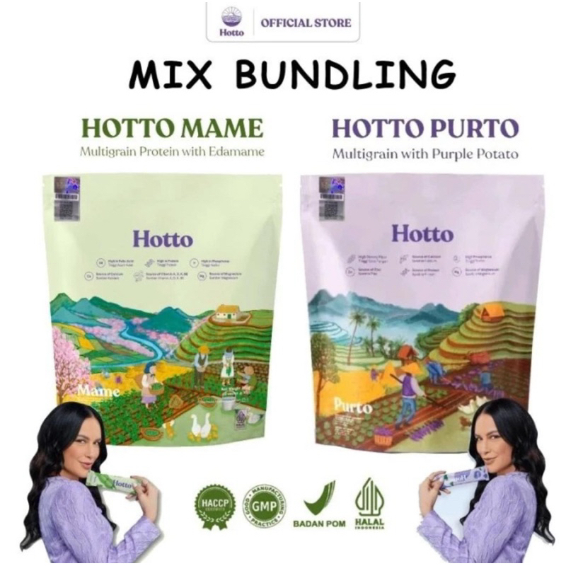 Jual MIX Hotto Purto Oat & Hotto Mame Edamame 2 Pouch isi 28 Sachets ...
