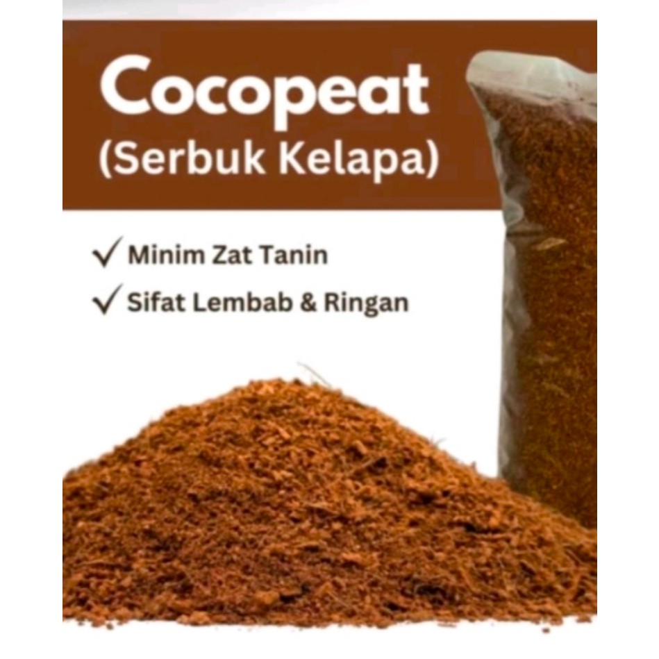 Jual cocopeat media tanam 1kg - cocoped bubuk tapas kelapa halus ...