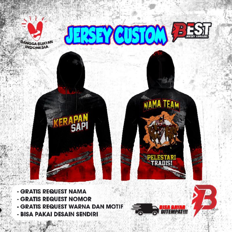 Jual JERSEY KERAPAN SAPI CUSTOM DESAIN | Shopee Indonesia