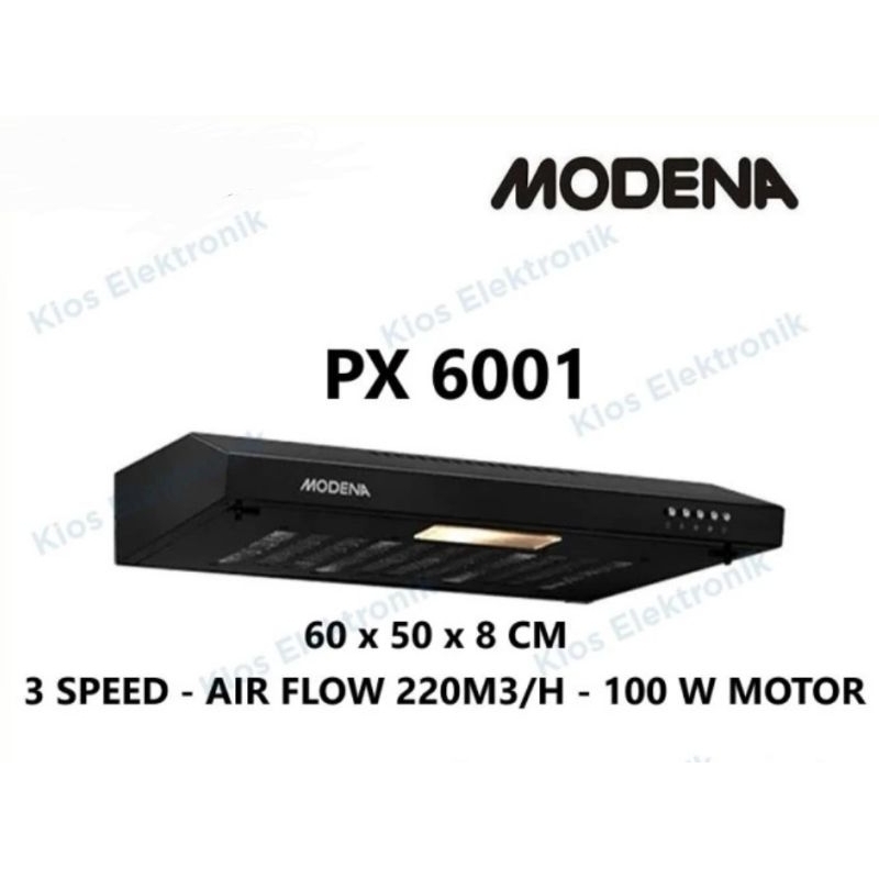 Jual Modena Cooker Hood Slim 60cm PX6001 PX 6001 Cooker Hood | Shopee Indonesia