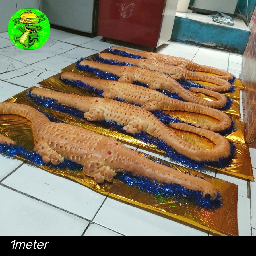 Jual Roti Buaya ECERAN Ukuran 1METER/Setengah Pasang BONUS ANAK 2pcs ...
