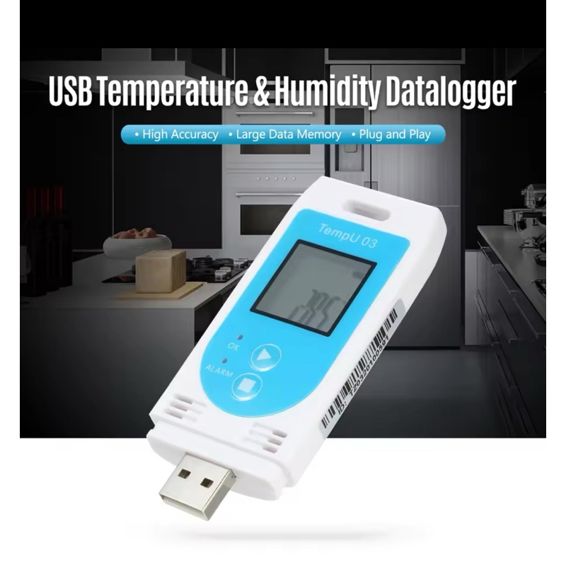 Jual Temperature Humidity Data Logger Tzone TempU03 Wireless Sensor PC Loger Storage TEMP-U03 ...