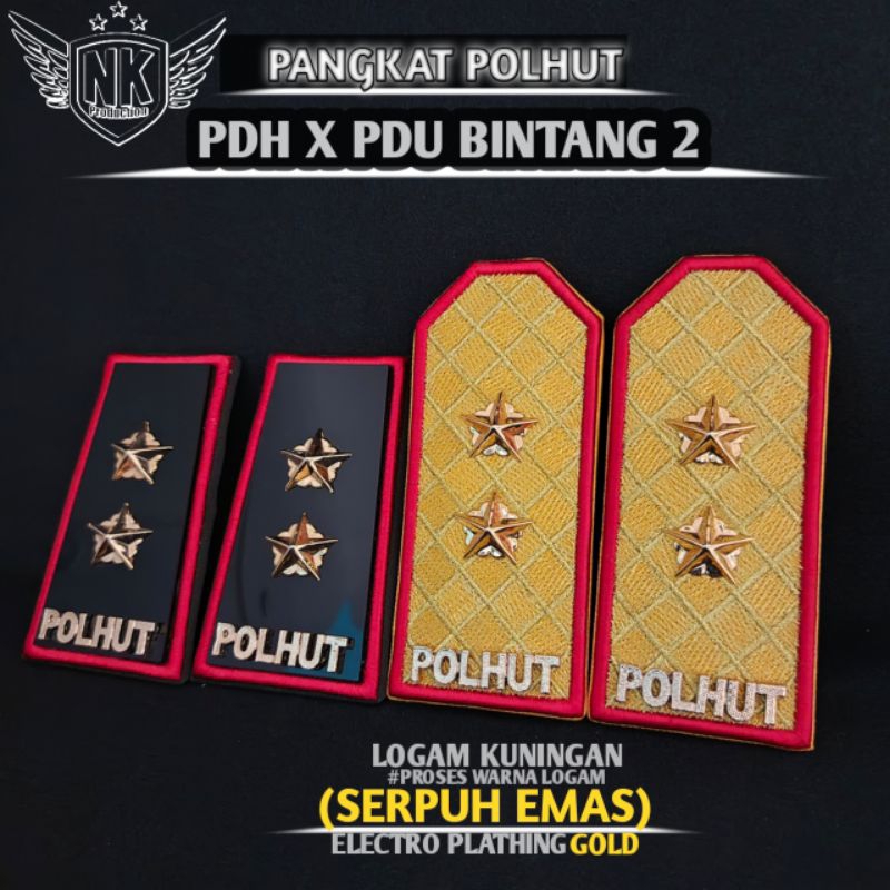 Jual PANGKAT POLHUT BINTANG 2 | pangkat polhut bintang 2 PDH || PANGKAT ...