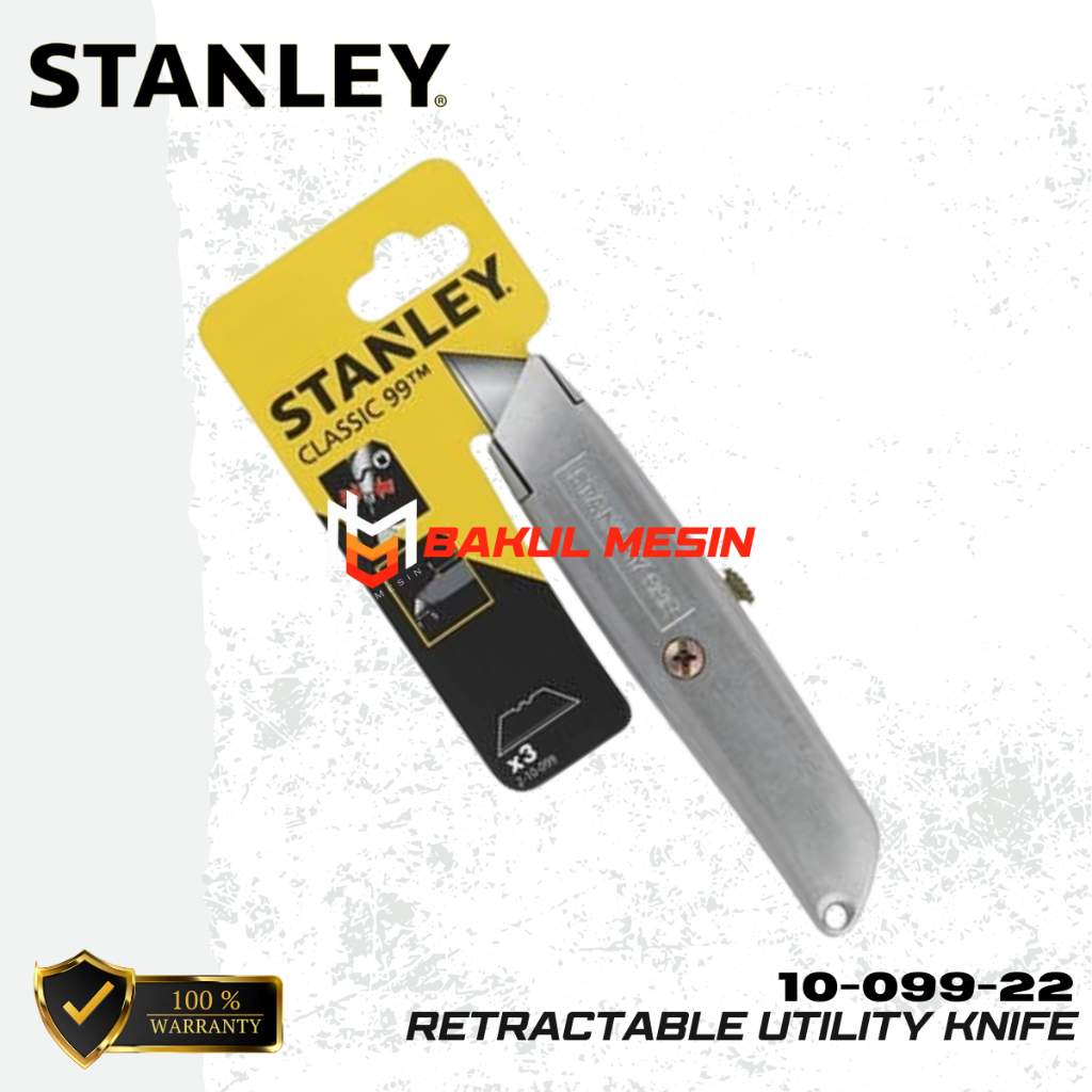 Jual STANLEY 10-099-22 Retractable Utility Knife Pisau Cutter 6inch 10 ...