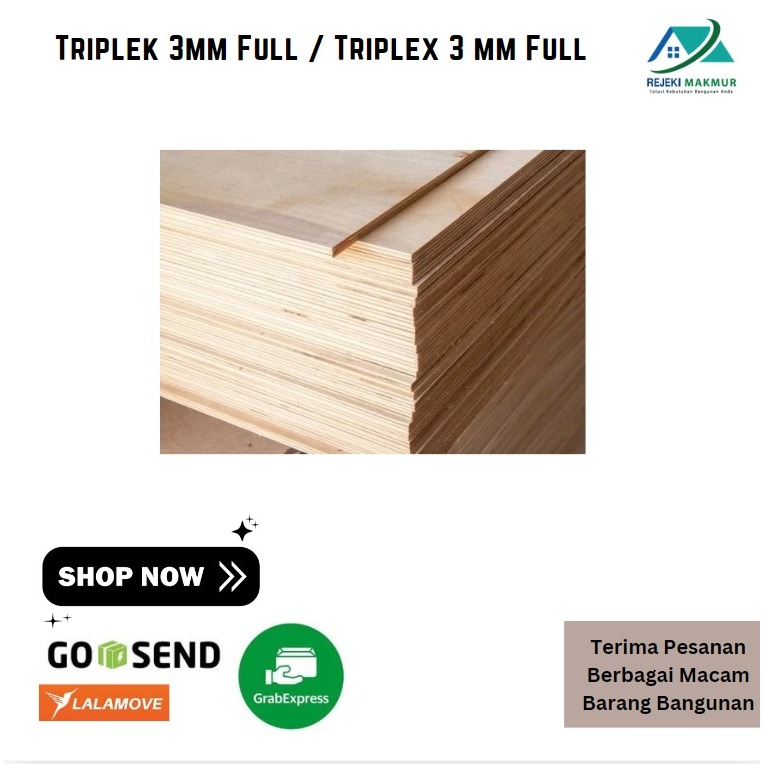 Jual Triplek 3mm Full / Triplex 3 mm Full | Shopee Indonesia