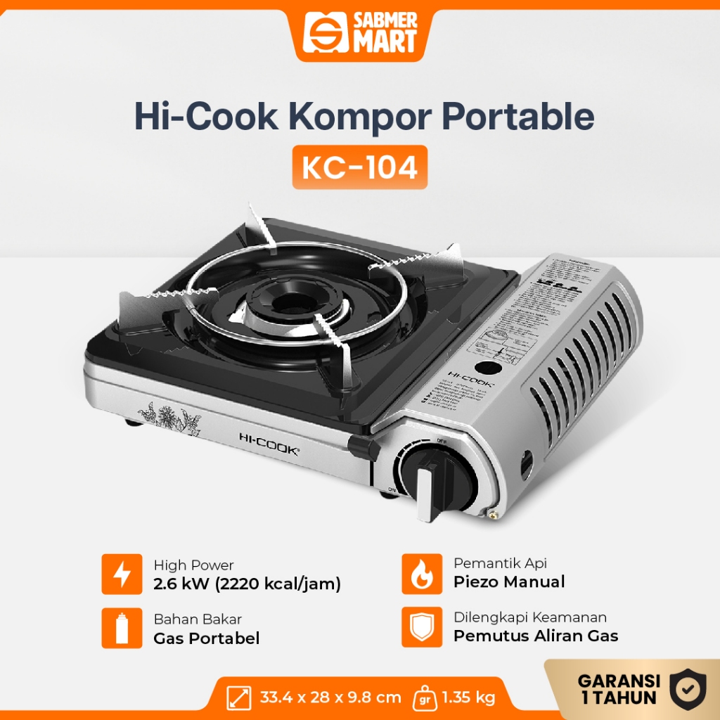 Jual Kompor Gas Portable Hi-Cook Tipe KC-104 | Shopee Indonesia