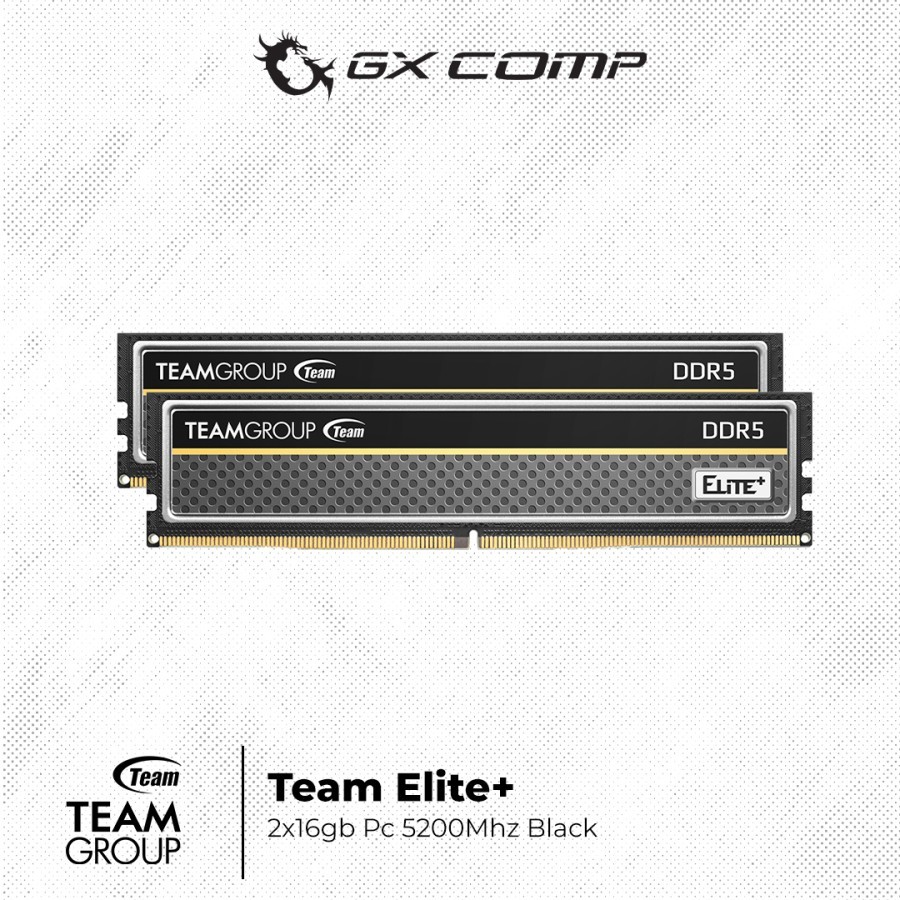 Jual Teamgroup Memory Elite Plus DDR5 2x16GB PC 5200Mhz - Black ...