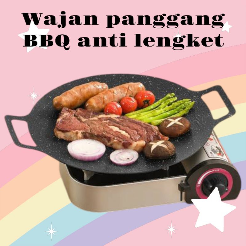 Jual wajan anti lengket 34 cm panggangan daging steak barbeque | Shopee ...