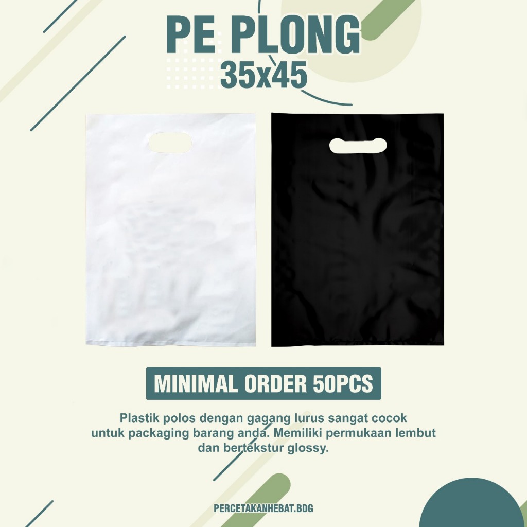 Jual 35x45 Min.Order 10pcs Plastik Plong Kantong Plastik PE Plong ...