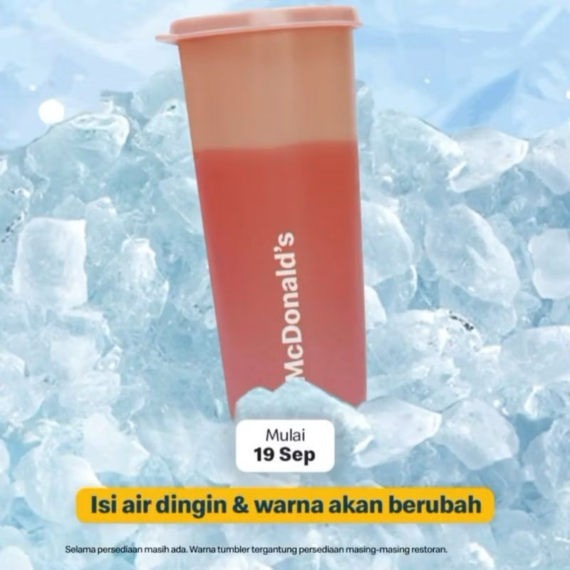 Jual McDonald's Color Changing Tumbler McD Indonesia Kuning Merah Muda ...