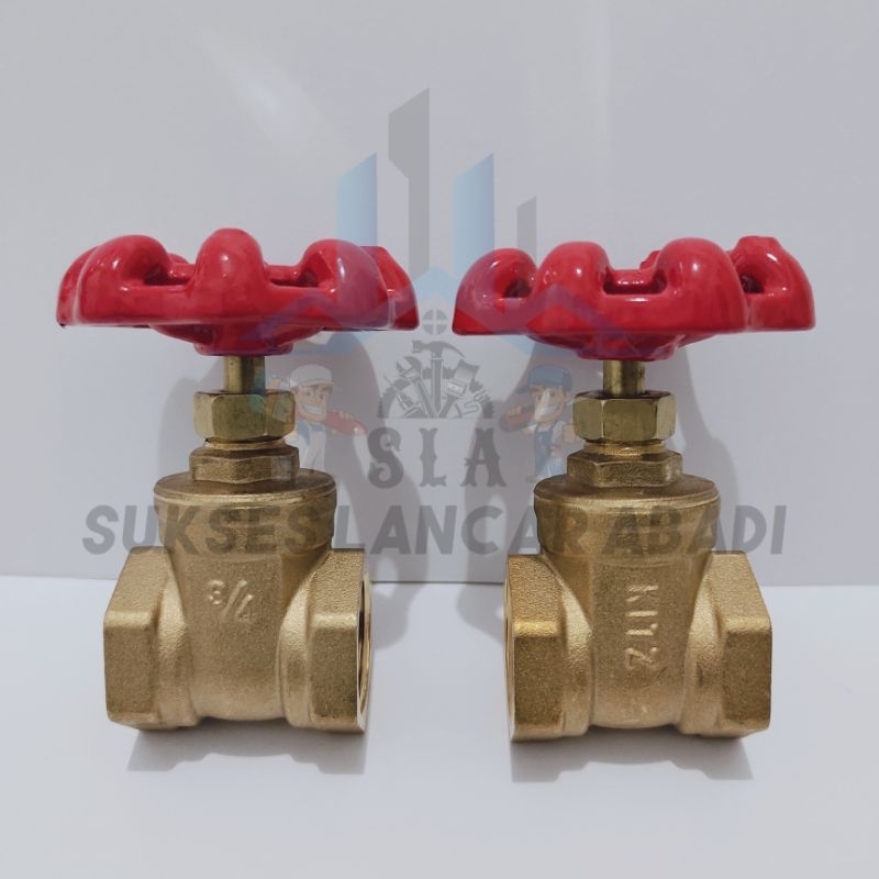 Jual GATE VALVE KUNINGAN KITZ 3/4"/ STOP KRAN PUTAR DRAT DALAM KUNINGAN HARGA CUCI GUDANG ...