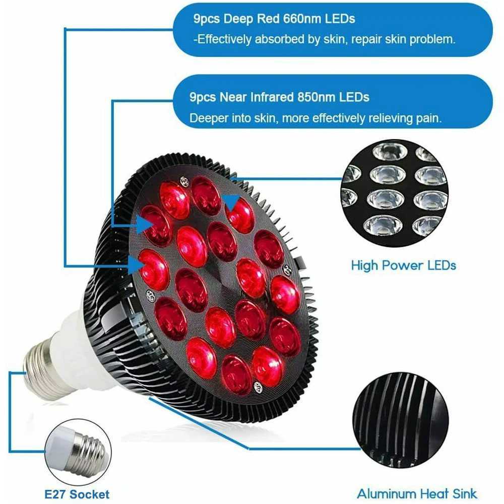 Jual Lampu Terapi Infrared PAR38 Physiotherapy Healthcare Lamp 54W ...