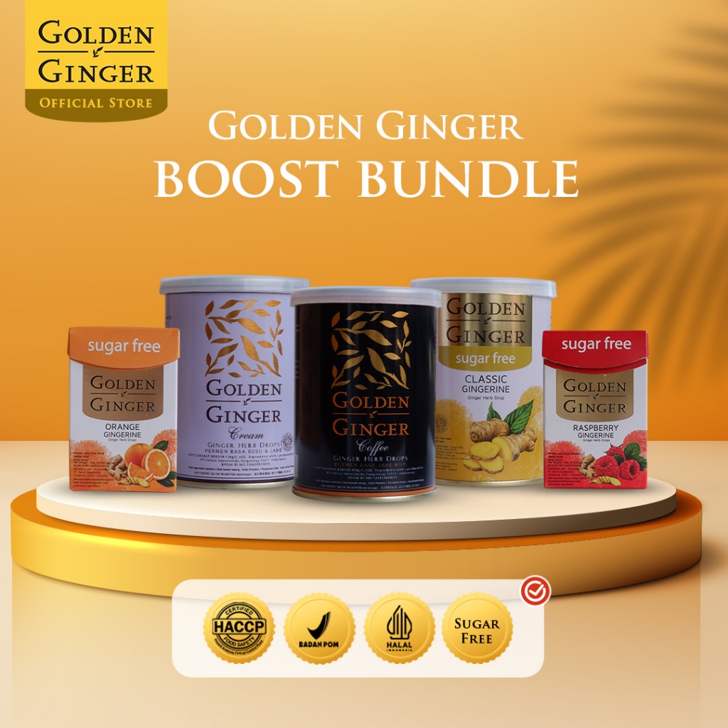 Jual Golden Ginger Boost Bundle (Orange, & Raspberry Flip Top, Coffee, Cream, & Classic CAN ...