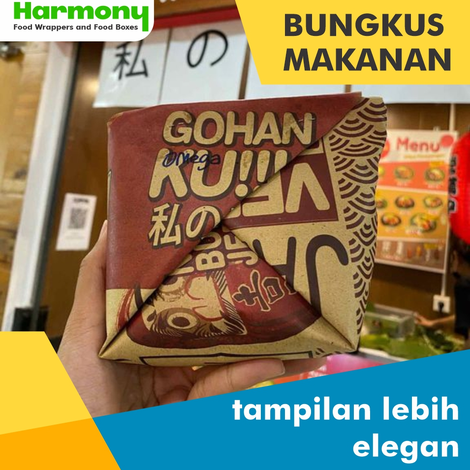 Jual kertas minyak kertas nasi packaging makanan lucu kertas nasi motif ...