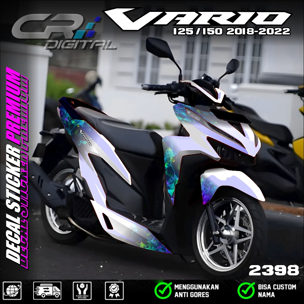 Jual (COD)Decal stiker VARIO 125/150 NEW Full Body Simpel grafis Geometris - Sticker vario 125/ ...