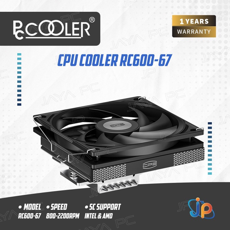 Jual PCCOOLER RC600-67 - Low Profile CPU Air Cooler Fan Intel & AMD | Shopee Indonesia