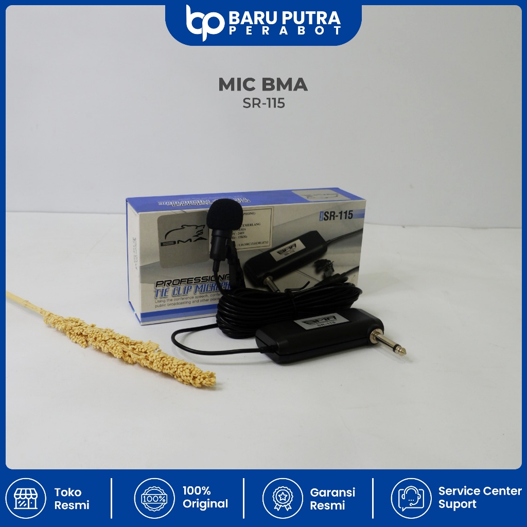 Jual Mic / Microphone Jepit Clip On BMA SR 115 / SR-115 / Mic Imam Masjid SR115 | Shopee Indonesia