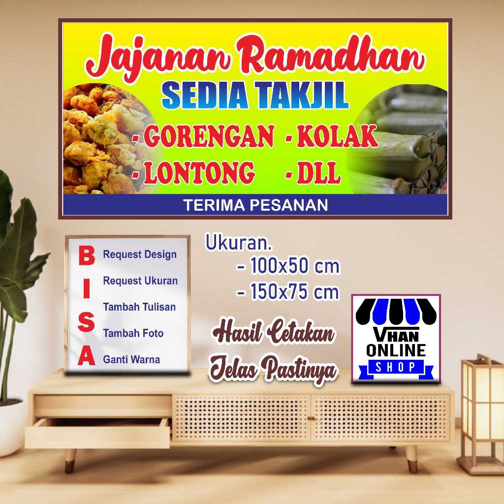 Jual Cetak Spanduk Banner Keren Jajanan Ramadhan atau Takjil | Shopee ...