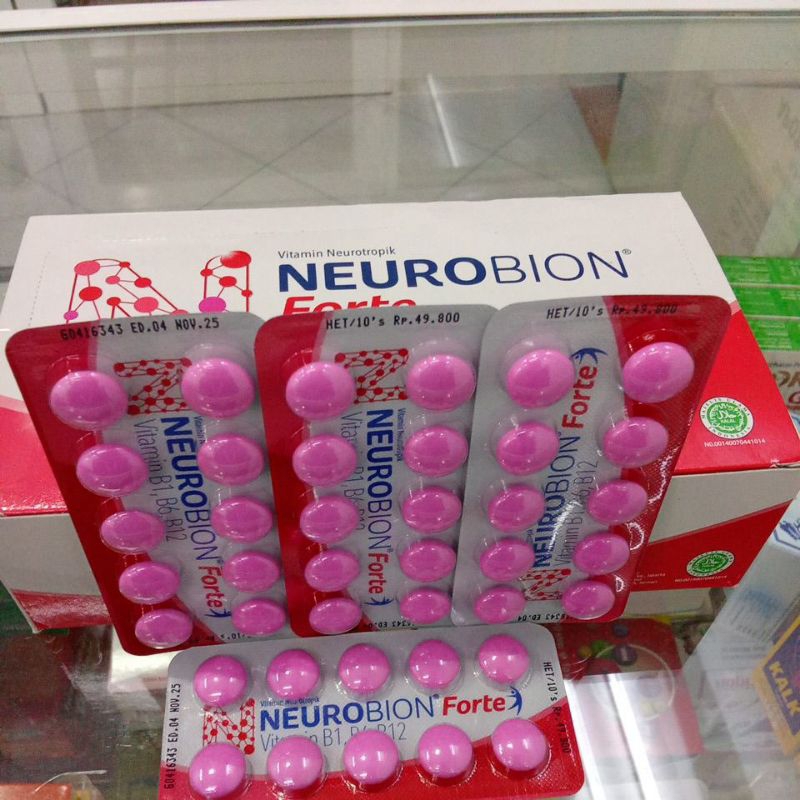 Jual NEUROBION FORTE STRIP / 10 TABLET / VITAMIN SARAF KEBAS KESEMUTAN ...