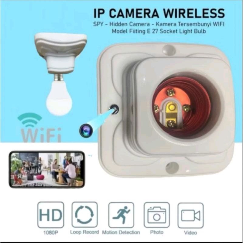 Jual SPY CAM Model Fitting Bohlam Lampu Camera Pengintai Wireless ...