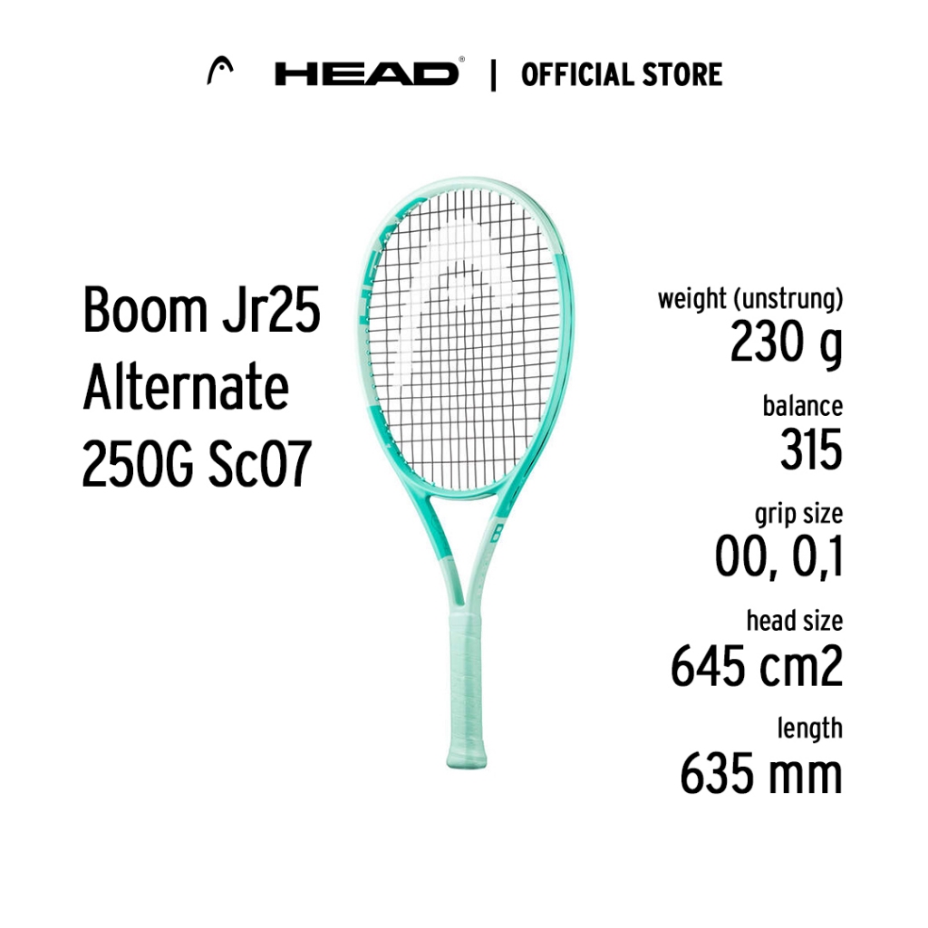 Jual HEAD Racket Boom Alternate (Junior) 25 250G SC07 2024 FREE Cover ...
